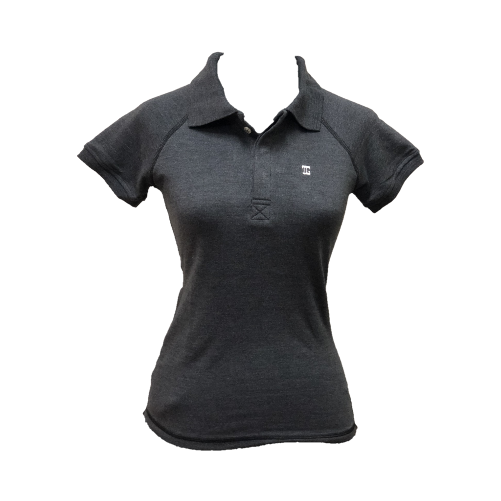 LT-108B || Ladies Top Long Raglan Sleeve Charcoal Grey Textured One ...