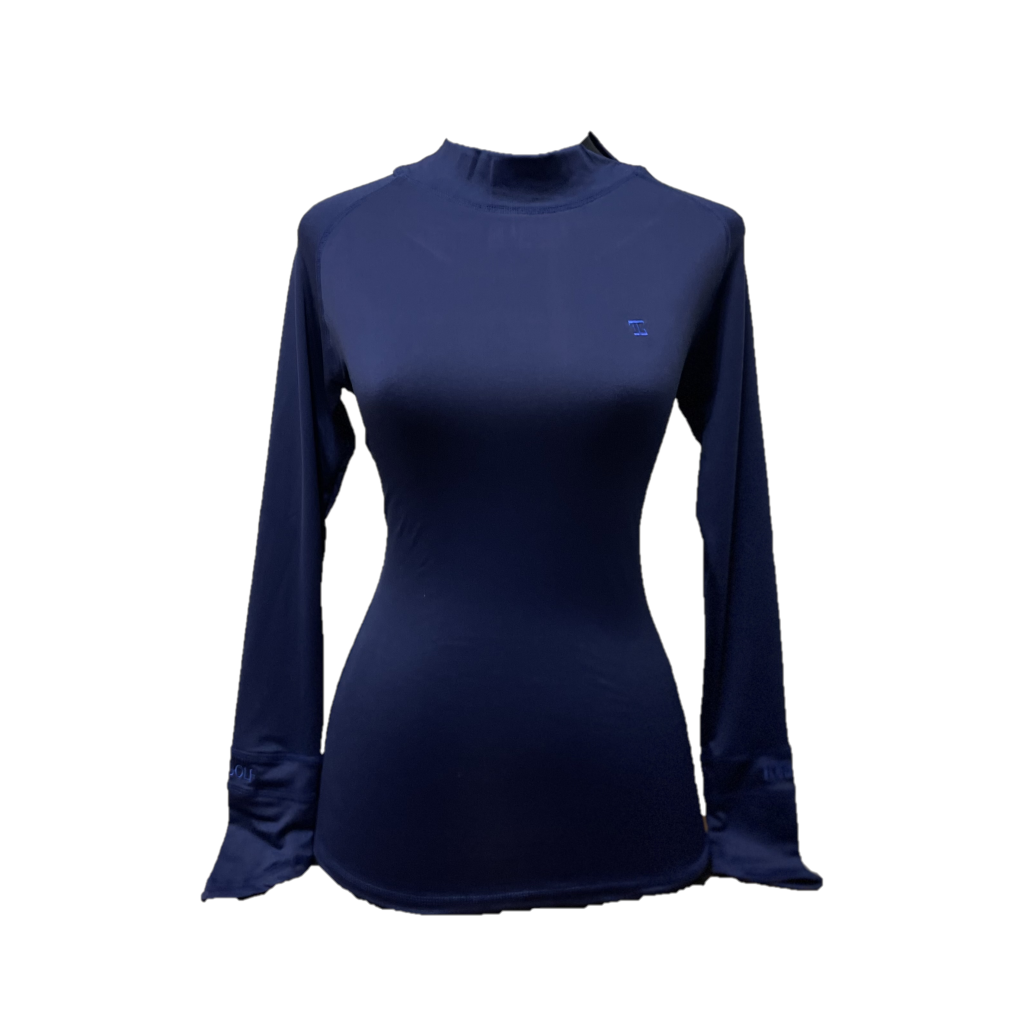 LT-117 || Ladies top Long Sleeve Plain Navy Turtleneck Soft Feel - Tori ...