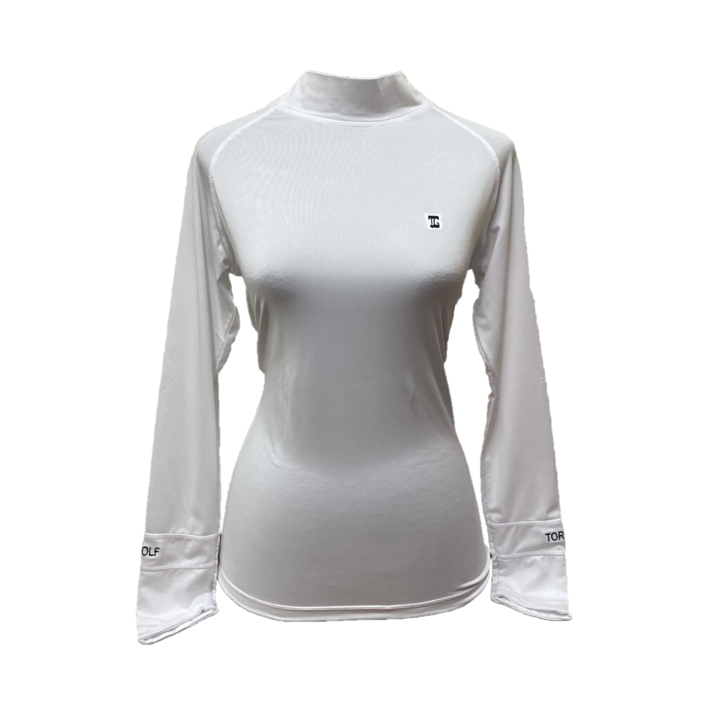 LT-117E || Ladies Top Long Sleeve Plain White Turtleneck Soft Feel ...