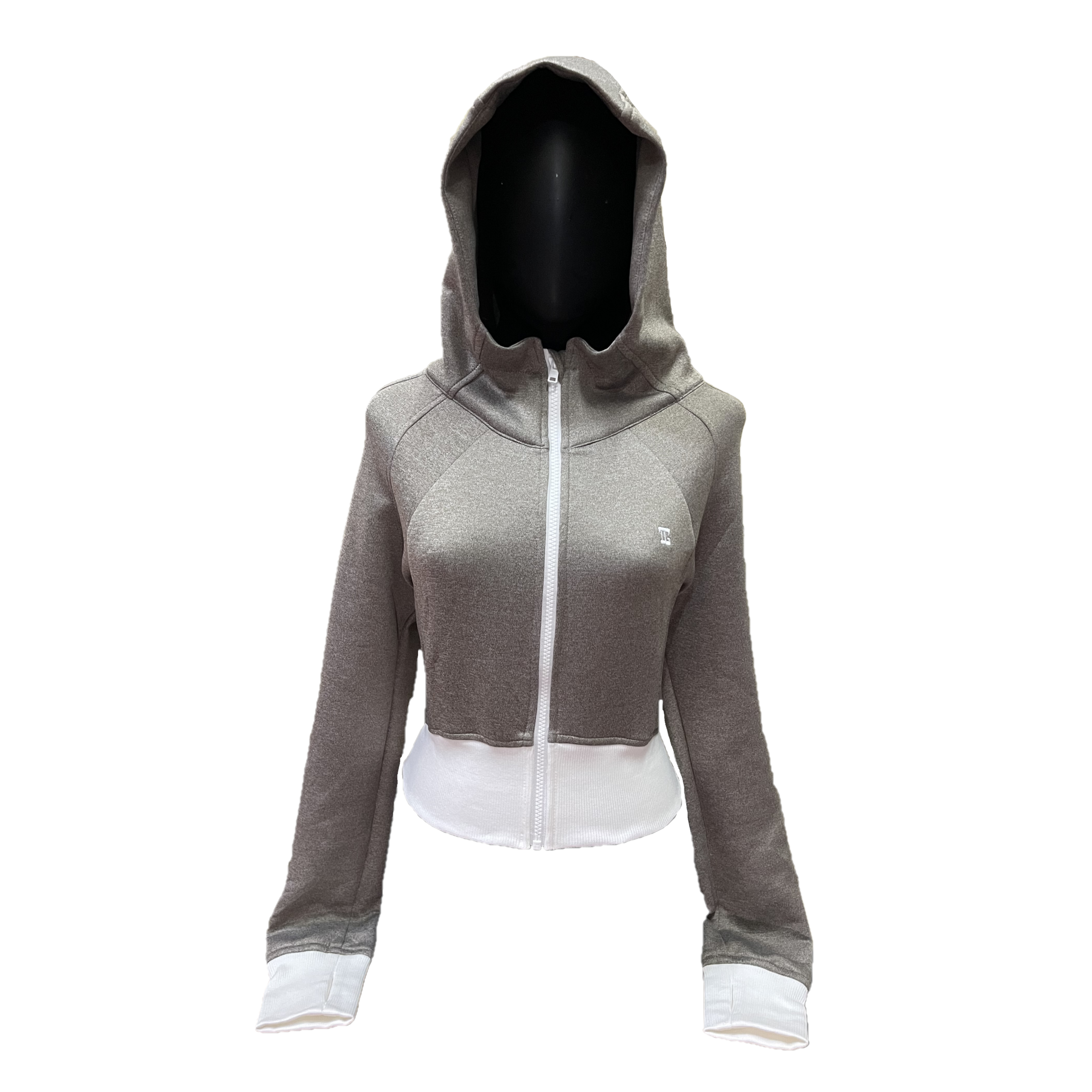 LGJ-001A || Two-Tone Coffee Jacket Full Zipper on The Front with a ...